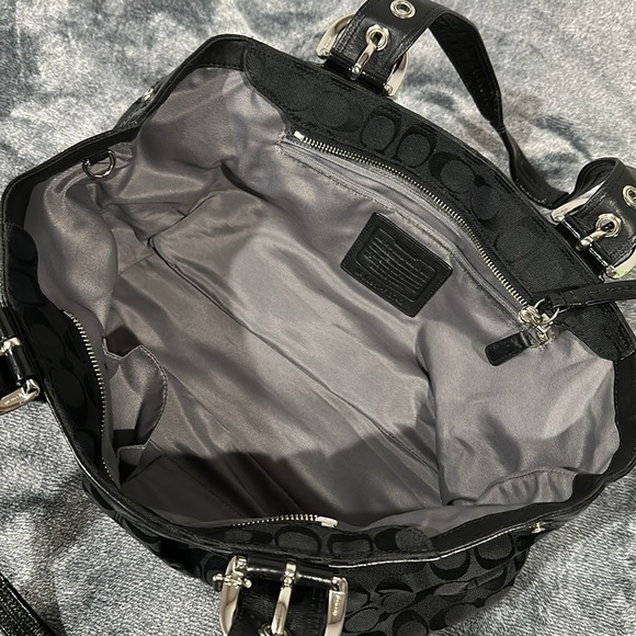 Coach | Bags | Coach Soho Medium Shouldertote Bag Coach Logo In Black | Poshmark